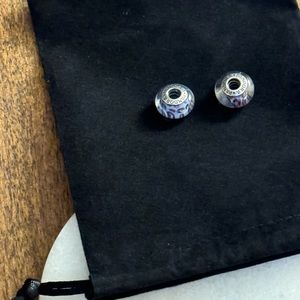 Pandora | Jewelry | Preowned Two Authentic Pandora Blue Snow Leopard ...